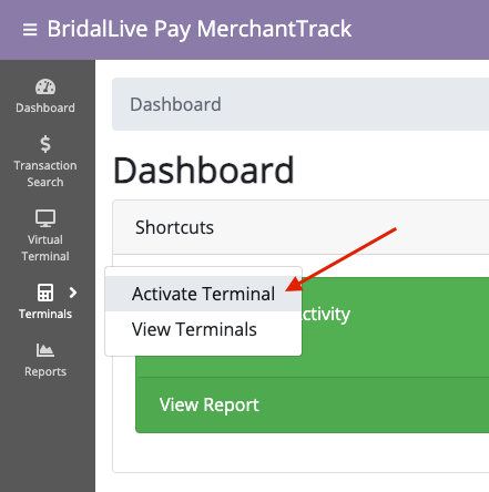 PAX Terminal Setup – BridalLive